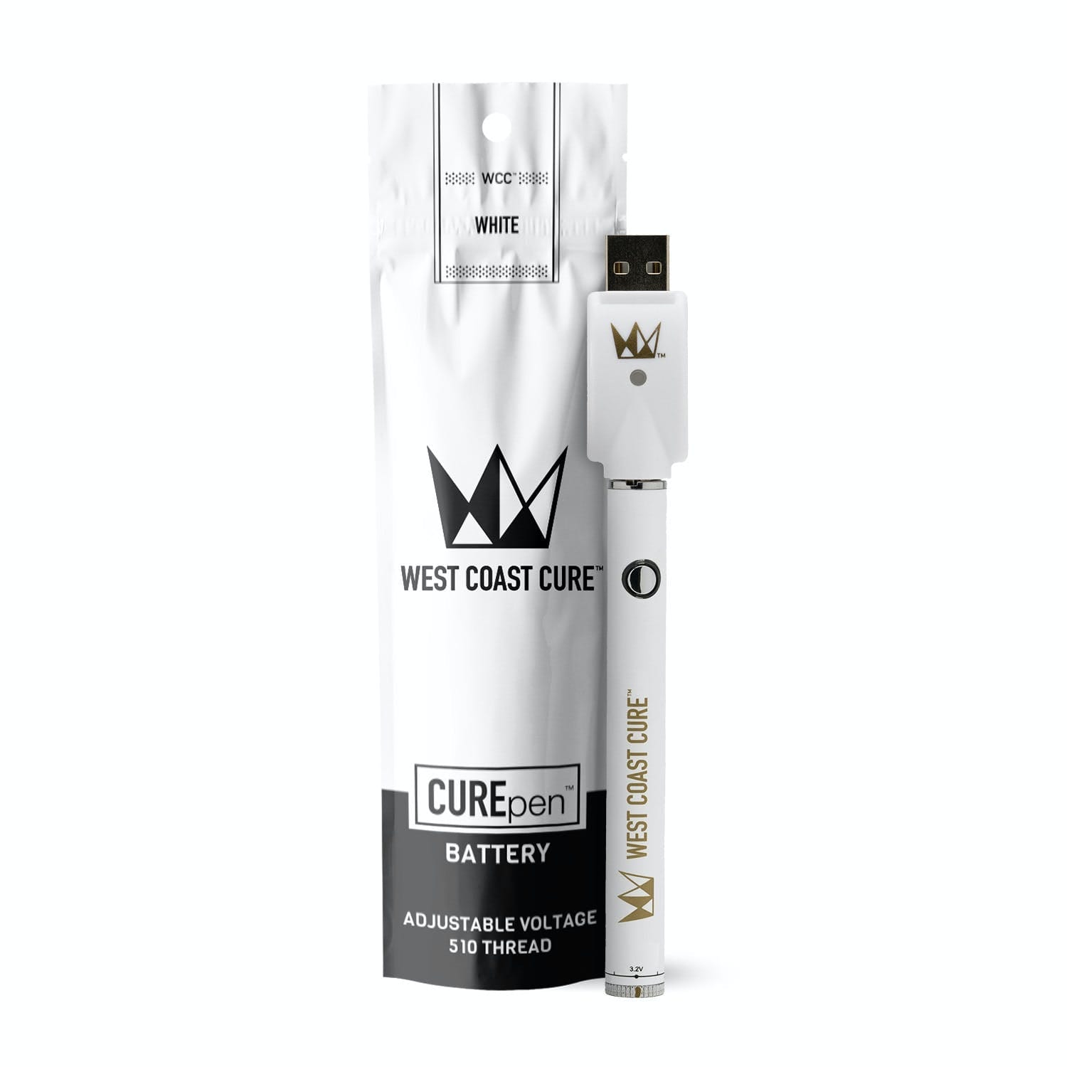 White 510 Battery wcc Accessories : West Coast Cure